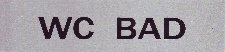 WC/BAD- selvklæbende skilt i aluminium 4,5x16,5 mm - Metl-Stik Skilte ...