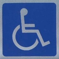 HANDICAP - selvklæbende skilt i aluminium 14x14 mm - Metl-Stik skilte ...